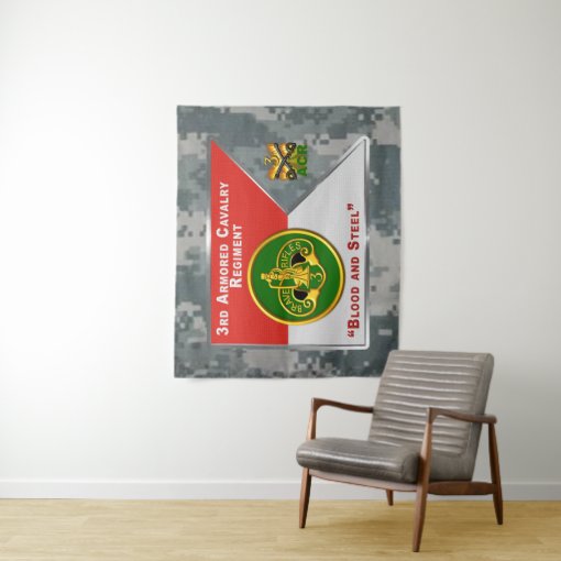 3rd Armored Cavalry Regiment “Brave Rifles” Tapestry | Zazzle