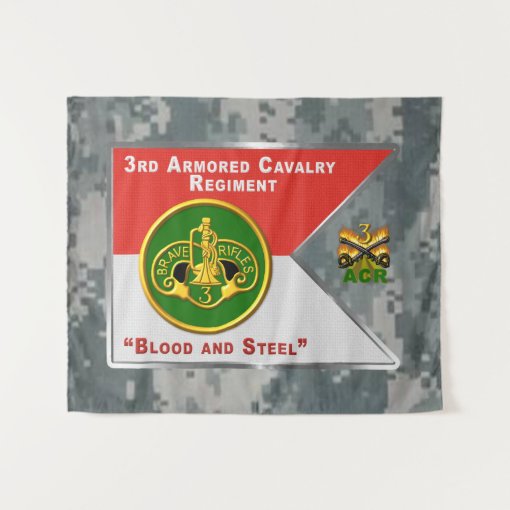 3rd Armored Cavalry Regiment “Brave Rifles” Tapestry | Zazzle