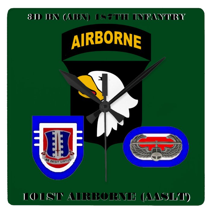 3RD BATTALION 187TH INFANTRY 101ST AIRBORNE CLOCK | Zazzle.com