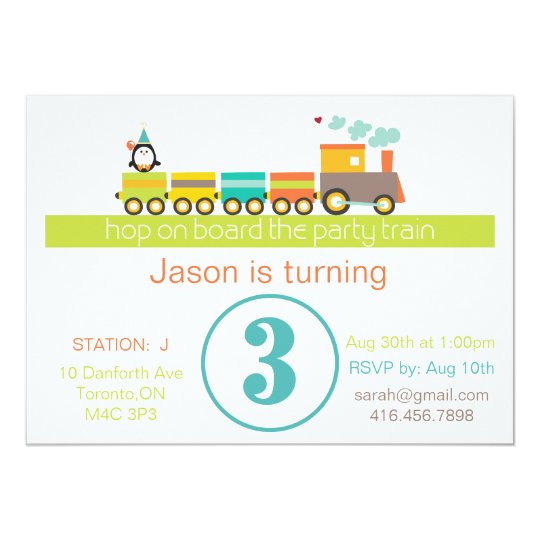 3rd Birthday (Boy) Train Invitation | Zazzle.com