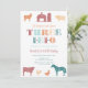 3rd Birthday Party Gender Neutral Three IEIO Farm Invitation | Zazzle