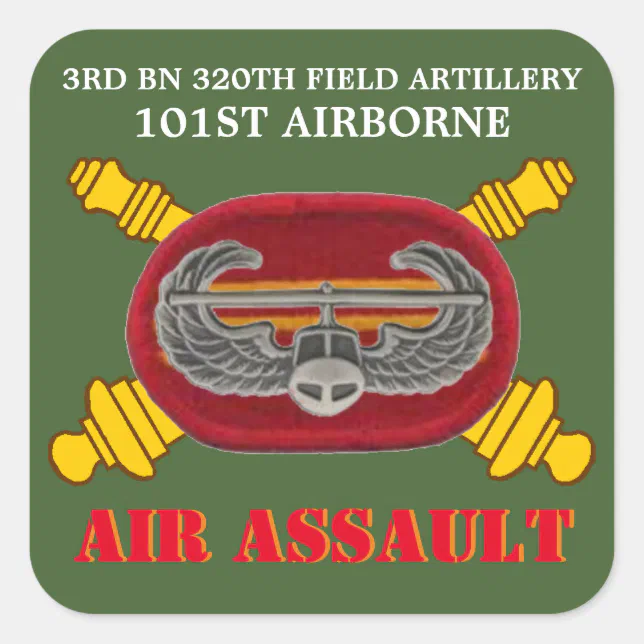 3RD BN 320TH FIELD ARTILLERY 101ST ABN STICKERS | Zazzle