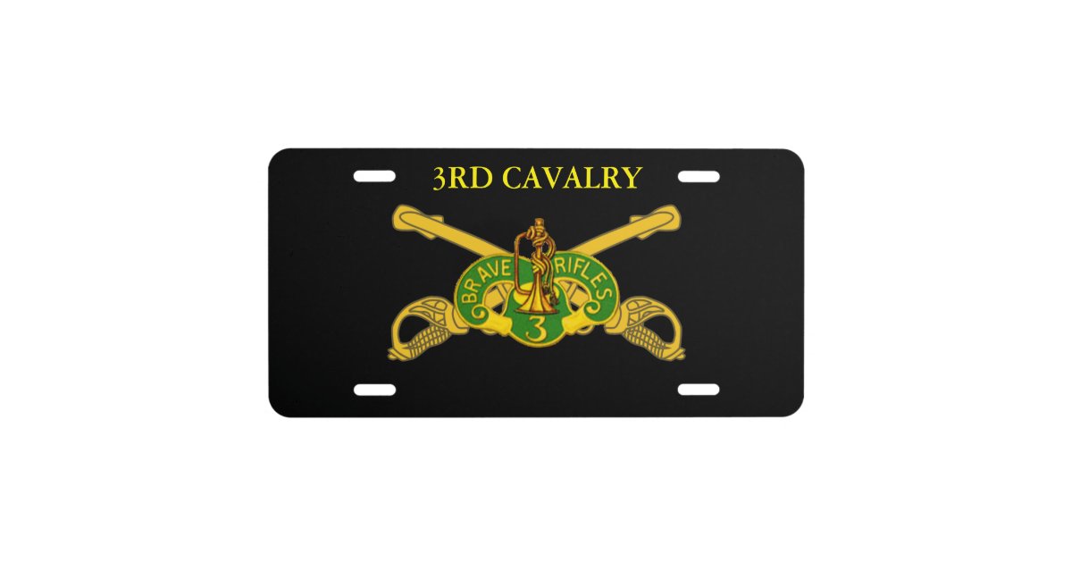 3RD CAVALRY LICENSE PLATE | Zazzle