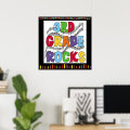 3rd Grade Rocks Classroom Poster | Zazzle