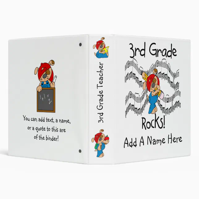 3rd Grade Rocks Teacher Binder | Zazzle