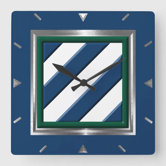 3rd Infantry Division Commemorative Square Wall Clock | Zazzle