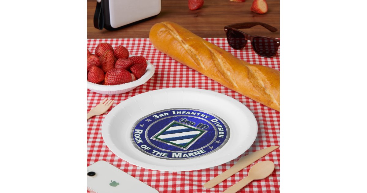 3rd Infantry Division Paper Plates | Zazzle