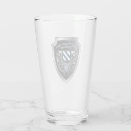 3rd Infantry Division Shield Glass | Zazzle