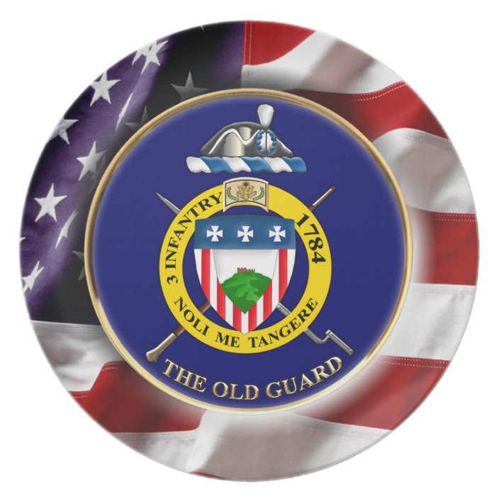 3rd Infantry Regiment "The Old Guard" Melamine Plate | Zazzle.com