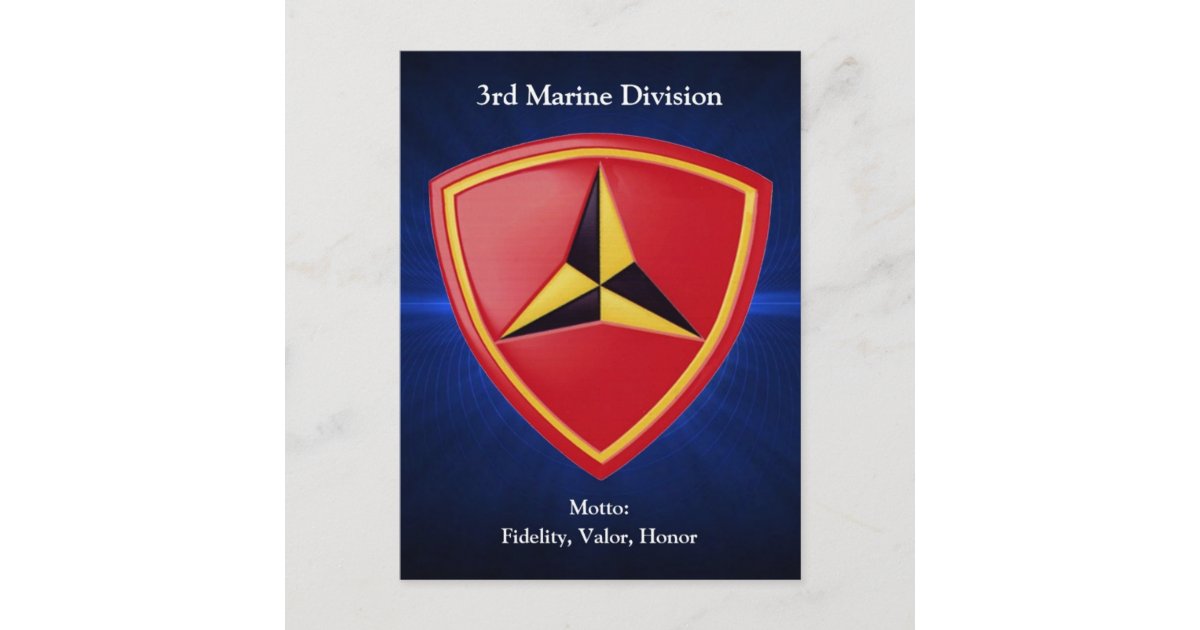 3rd Mar Div Postcard | Zazzle