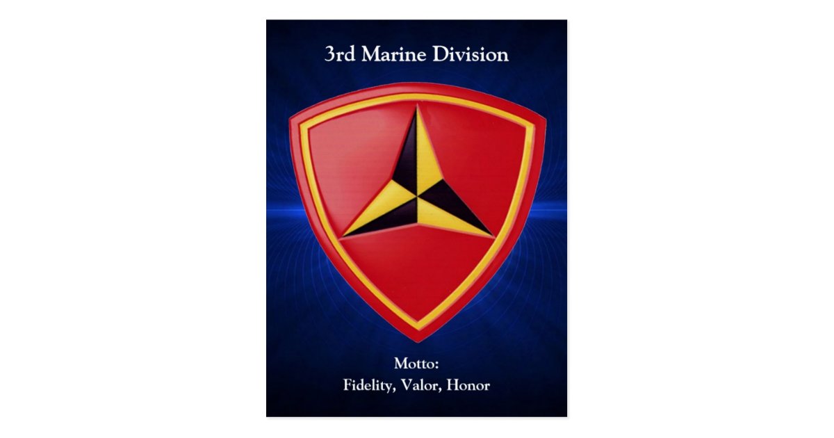 3rd Mar Div Postcard | Zazzle.com