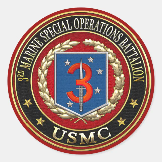 3rd MSOB [3D] Classic Round Sticker | Zazzle