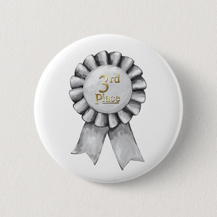 3rd Place Ribbon Button | Zazzle