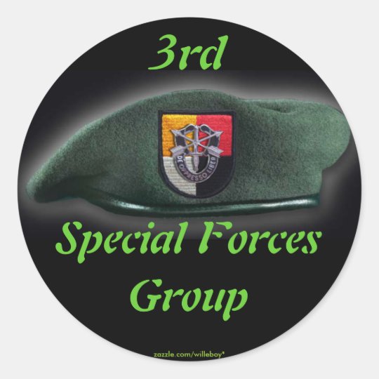 3rd Special Forces Green Berets SF SFG SOF Veteran Classic Round ...