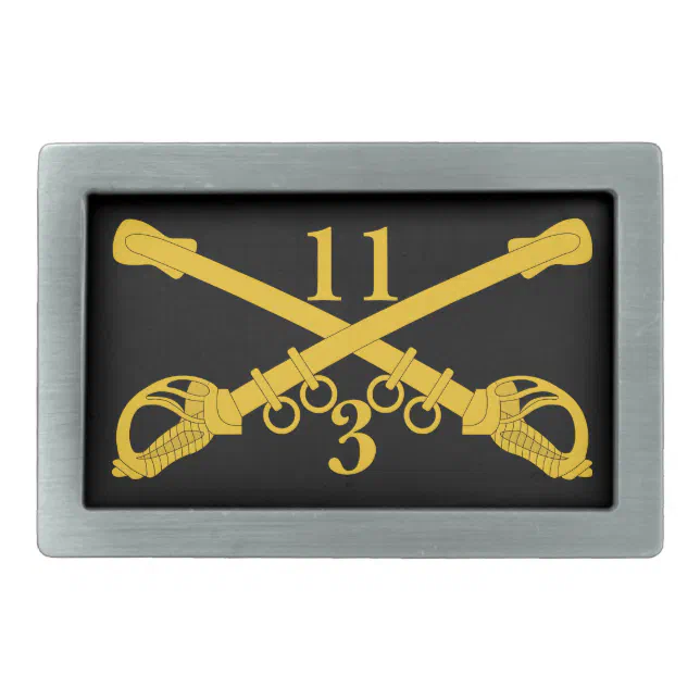 3rd Troop 11th Cavalry Regiment Rectangular Belt Buckle | Zazzle