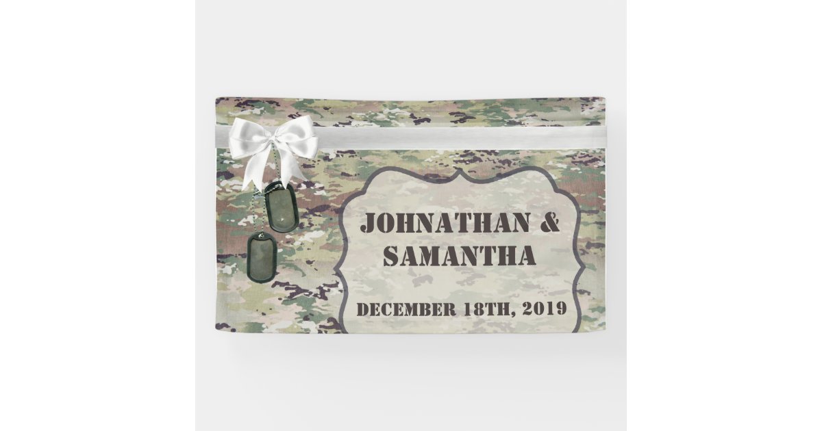 3'x5' Personalized Banner Army OCP Camo Uniform | Zazzle