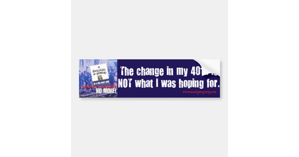 401k Pocket Change Bumper Sticker | Zazzle