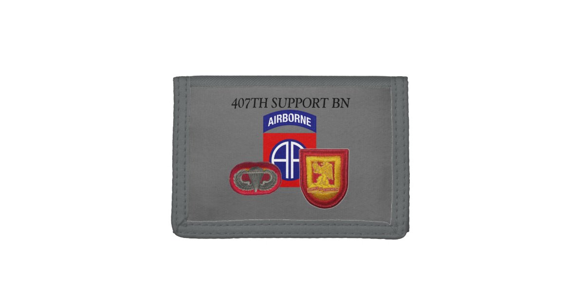 407TH SUPPORT BATTALION 82ND AIRBORNE WALLET | Zazzle