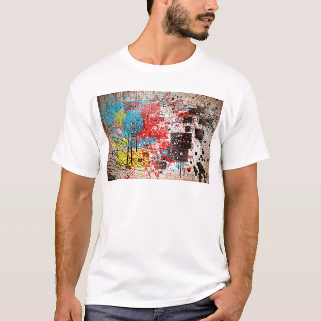40 abstract splatter paint 1 color zoz.jpg T-Shirt | Zazzle
