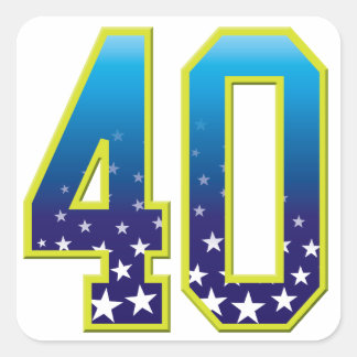 40 Age Star Sticker