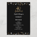 40 and fabulous 40th Birthday Program | Zazzle