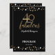 40 and fabulous 40th Birthday Program | Zazzle