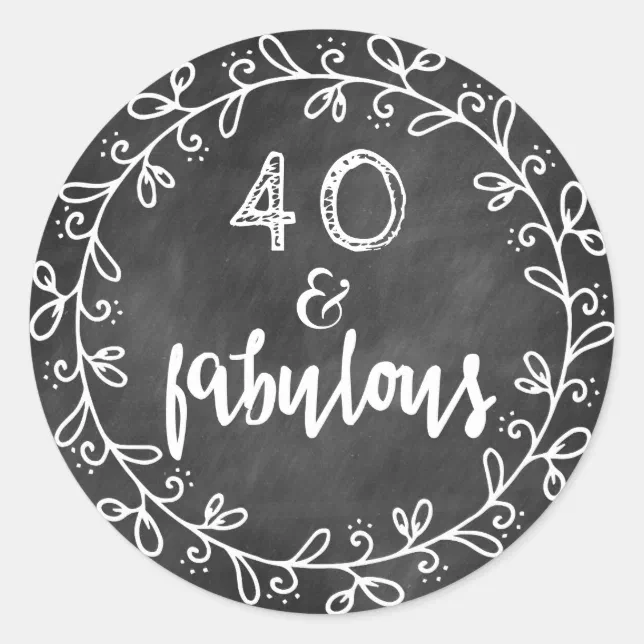 40 & Fabulous 40th Birthday Custom Stickers | Zazzle