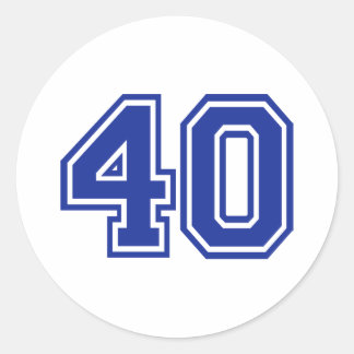 267+ Number 40 Stickers and Number 40 Sticker Designs | Zazzle