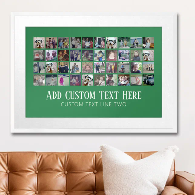 40 Photo Collage - 4 Rows 10 Columns - Script text Poster | Zazzle