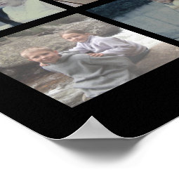 40 Photo Collage - 4 Rows 10 Columns - White Text Poster | Zazzle