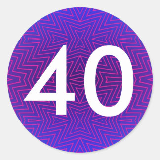 Number 40 Stickers | Zazzle