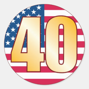 Number 40 Stickers | Zazzle