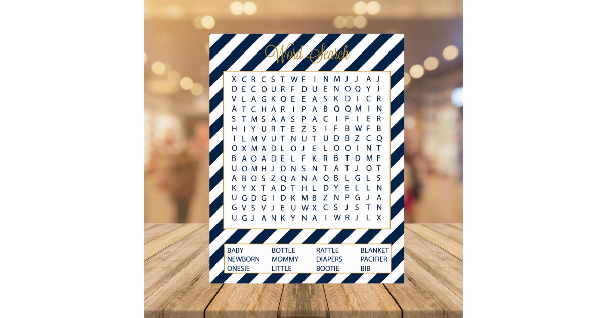 40 Word Search Baby Shower Games Notepad | Zazzle