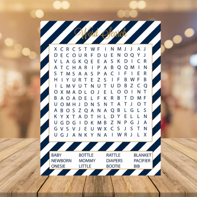 40 Word Search Baby Shower Games Notepad | Zazzle
