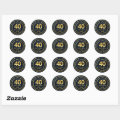 40 Year Anniversary Classic Round Sticker | Zazzle