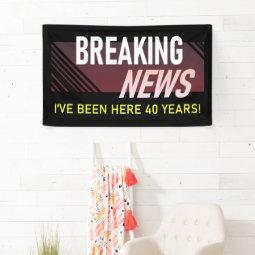 40 Year Work Anniversary 40th Employee Banner | Zazzle