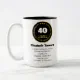 40 Year Work Anniversary | Employee Appreciation Two-Tone Coffee Mug ...