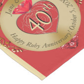 40th/15th Ruby Red Wedding Anniversary Short Table Runner | Zazzle