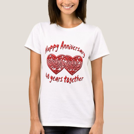 40th Anniversary T Shirt Zazzle 40th Anniversary T Shirt Zazzle