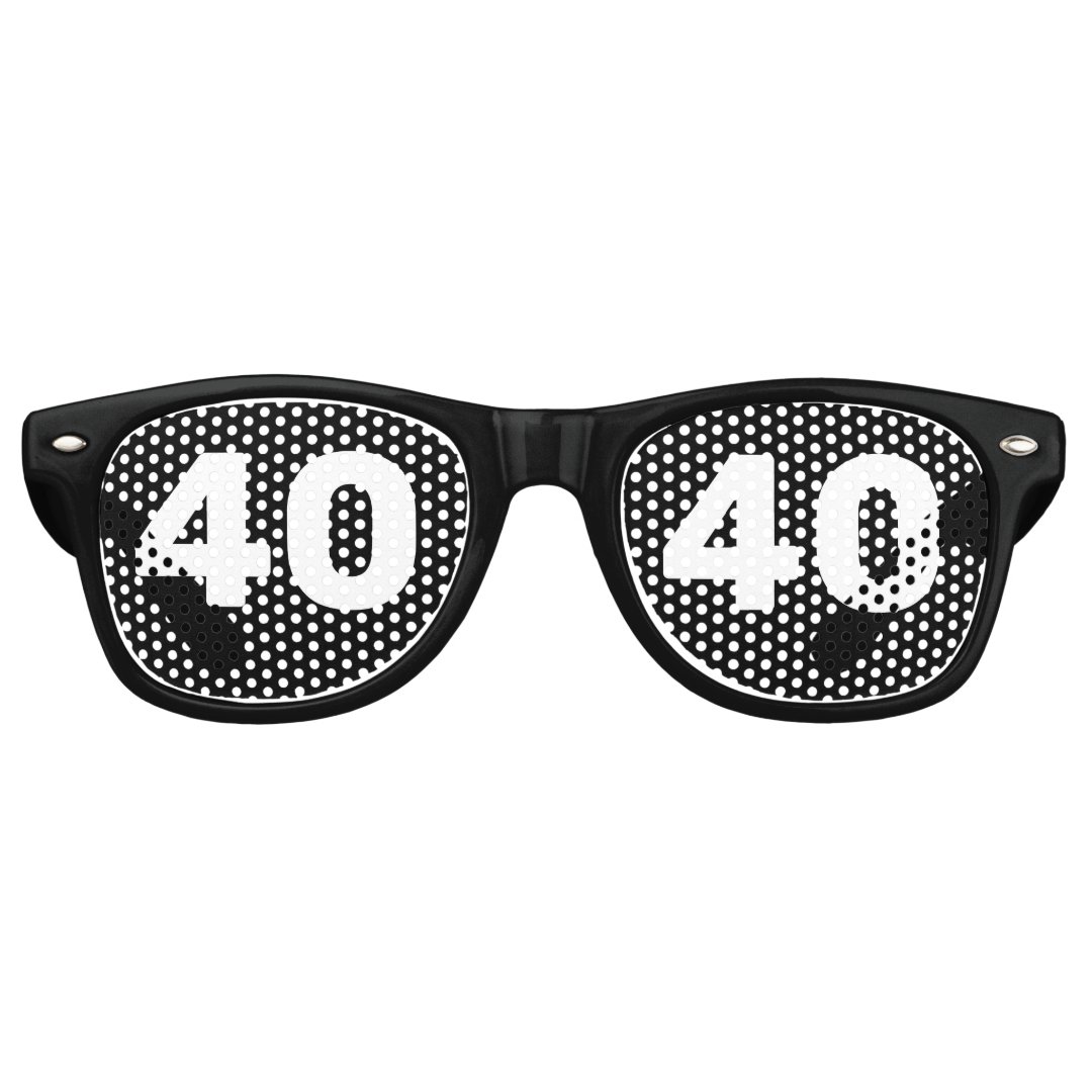 40TH BIRTHDAY 40 NOVELTY SUNGLASSES SHADES | Zazzle