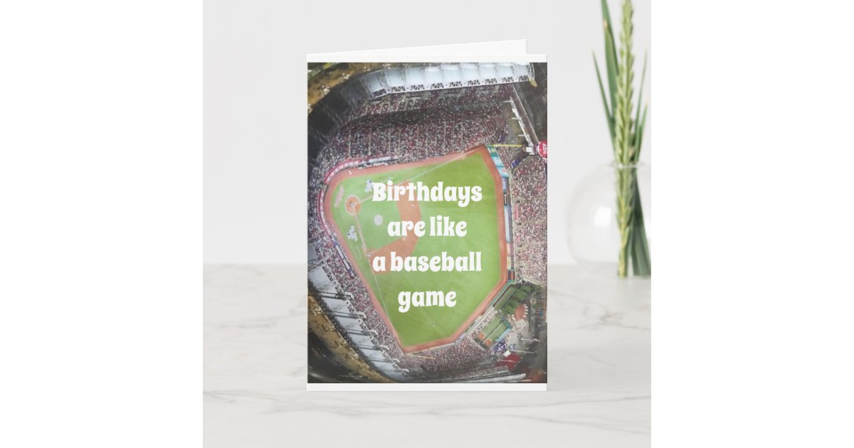 "40th BIRTHDAY" BASEBALL AND BIRTHDAYS!!! Card | Zazzle