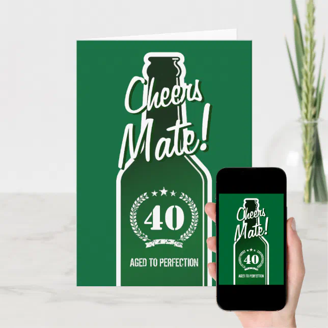 40th Birthday card for men | Aged to perfection | Zazzle