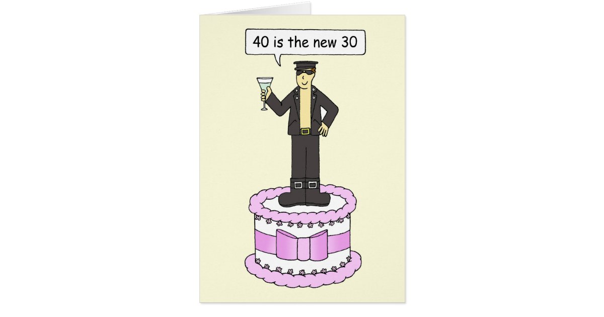 40th Birthday Cartoon Humor for Him | Zazzle