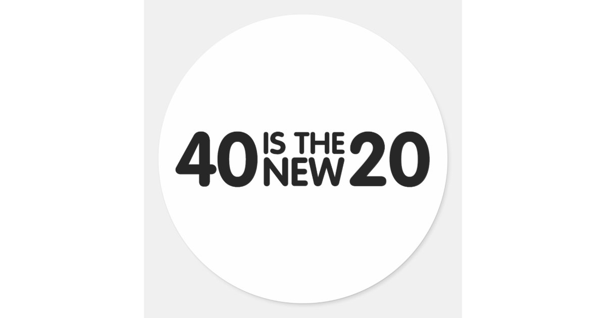 40th Birthday Classic Round Sticker | Zazzle