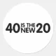 40th Birthday Classic Round Sticker | Zazzle