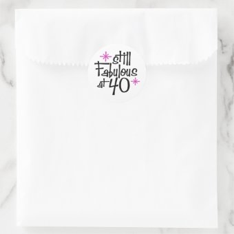 40th Birthday Classic Round Sticker | Zazzle