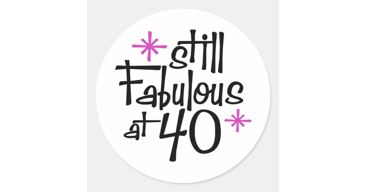 40th Birthday Classic Round Sticker | Zazzle