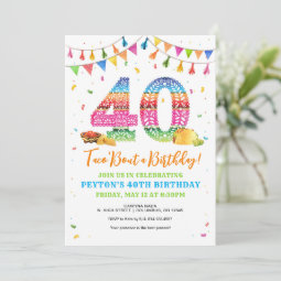 40th Birthday Fiesta Invitation | Zazzle