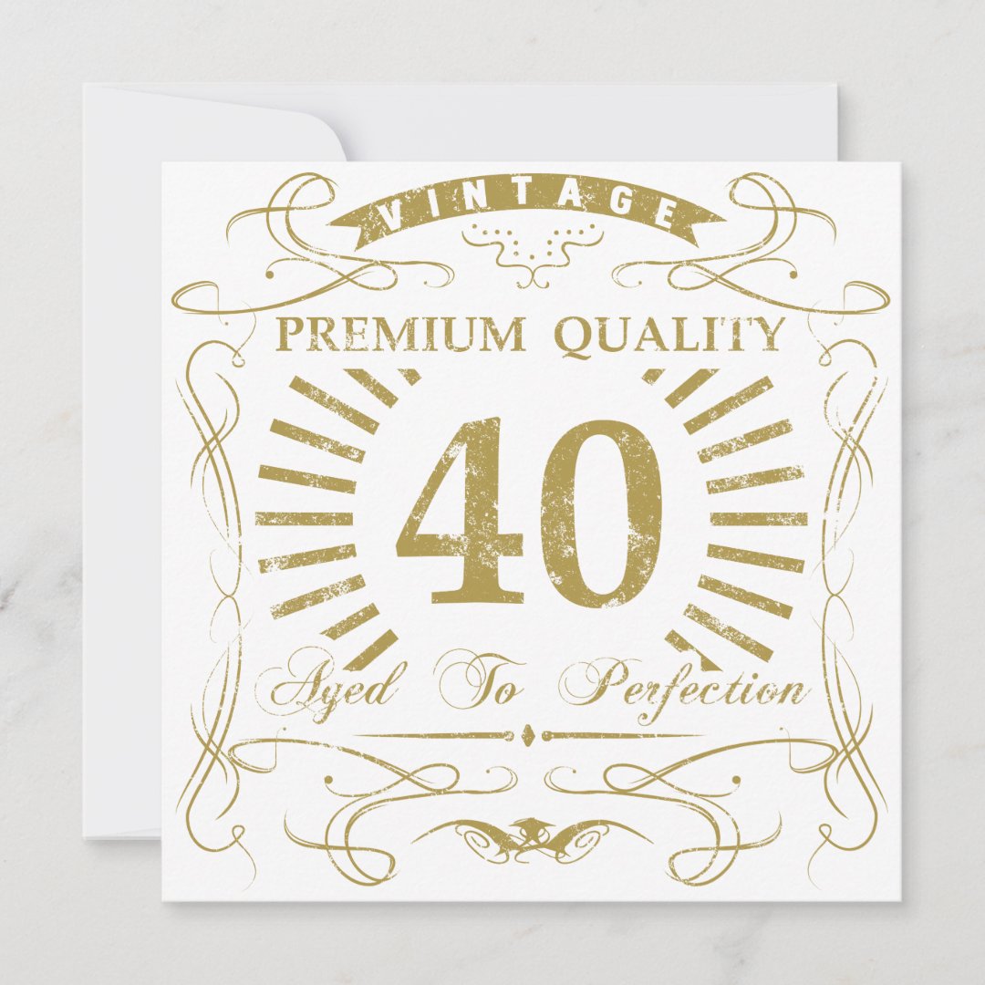 40th Birthday Gag Gift Card | Zazzle