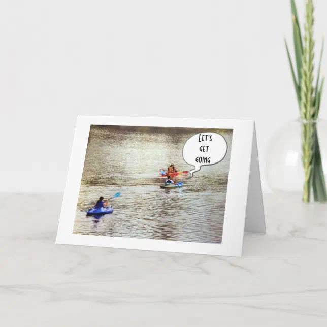 **40th BIRTHDAY** GREETING CARD KAYAK STYLE | Zazzle